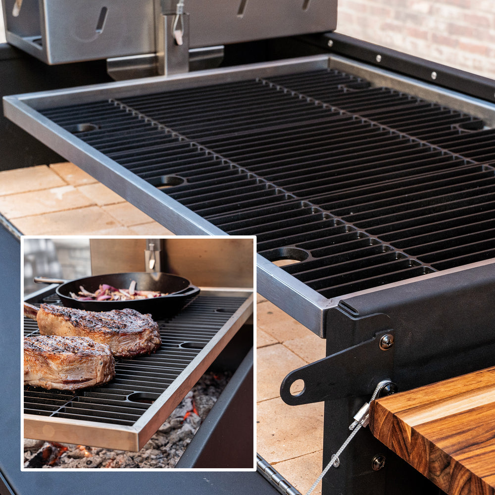 Premium Argentine/Santa Maria BBQ Grill with Wood Fire and Charcoal Gr ...