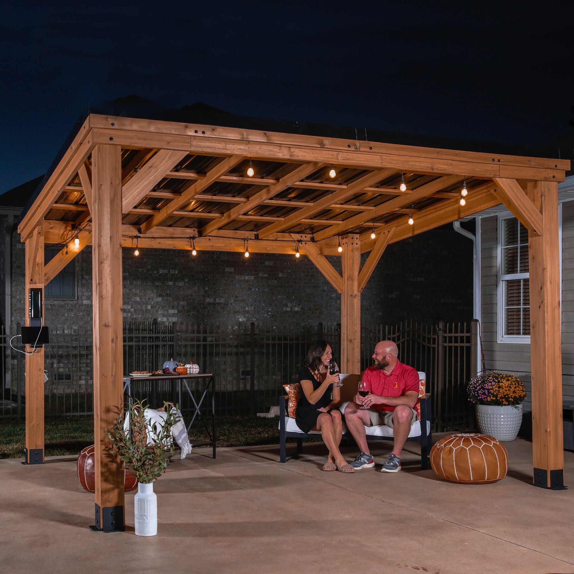 3.6m x 2.9m Arcadia Slope Roof Gazebo