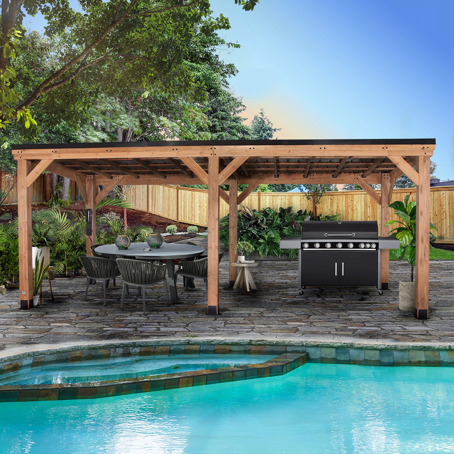 6m x 2.9m Arcadia Slope Roof Gazebo