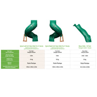 Spiral Right Exit Tube Slide for 1.5 Meter Decks